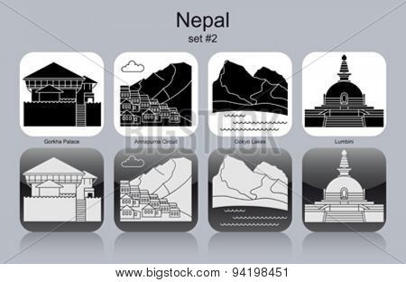 Landmarks Nepal. Set Vector & Photo (Free Trial) | Bigstock