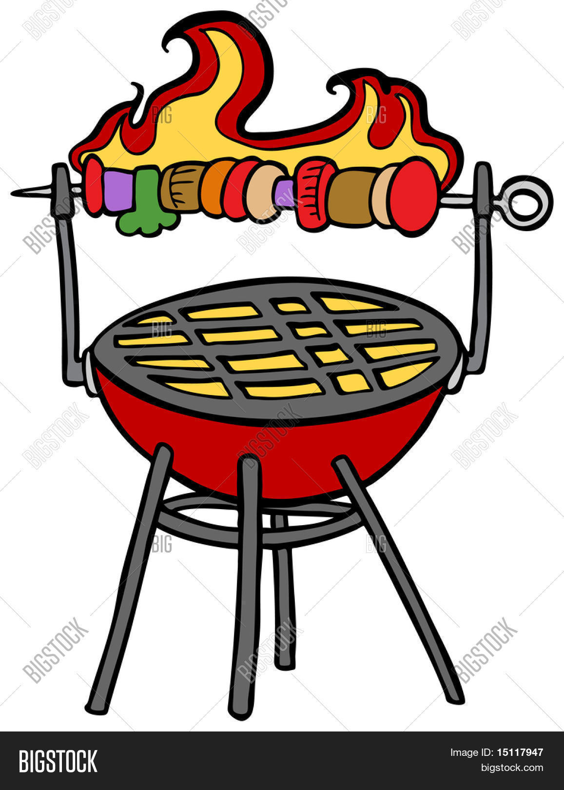 Skewer Barbecue Cartoon Vector & Photo | Bigstock