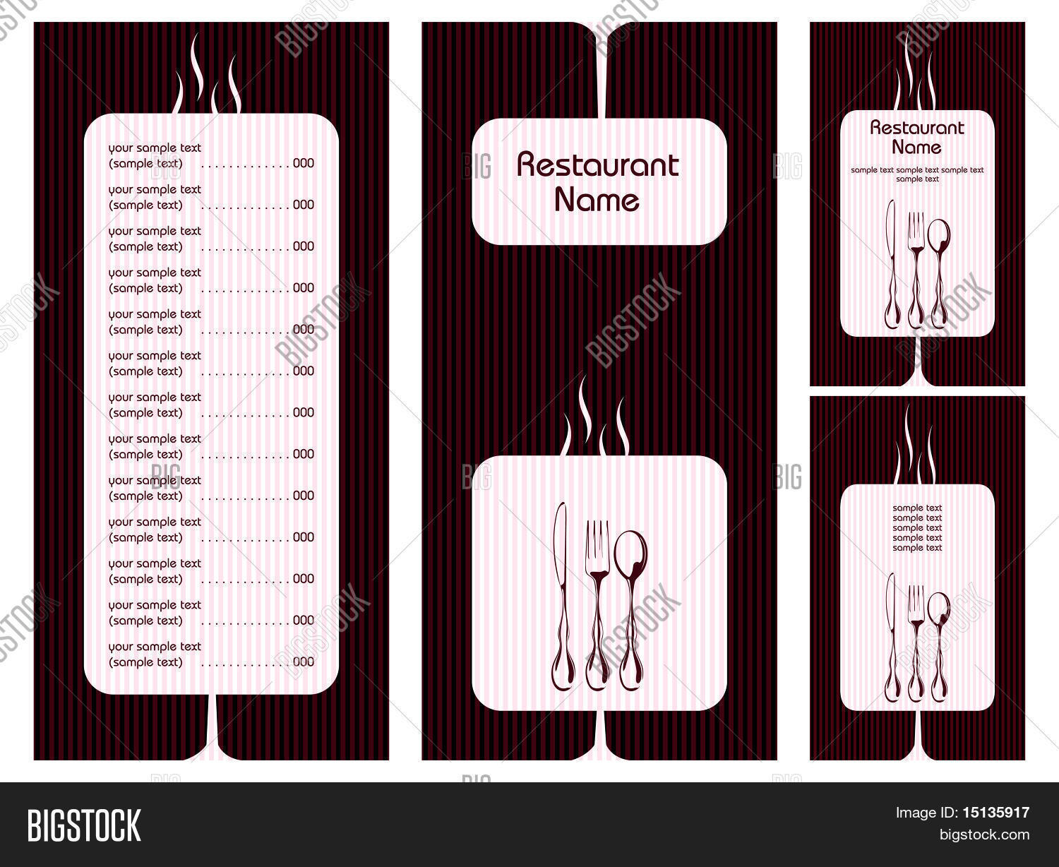 Menu Card Template Vector & Photo (Free Trial) | Bigstock