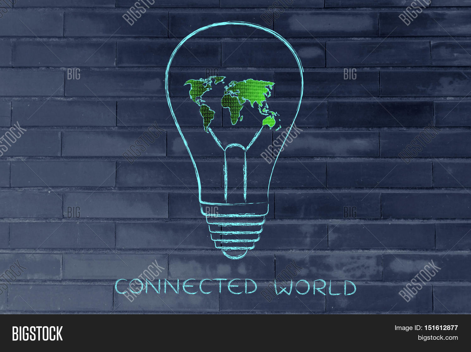 Lightbulb Map World Image & Photo (Free Trial) | Bigstock