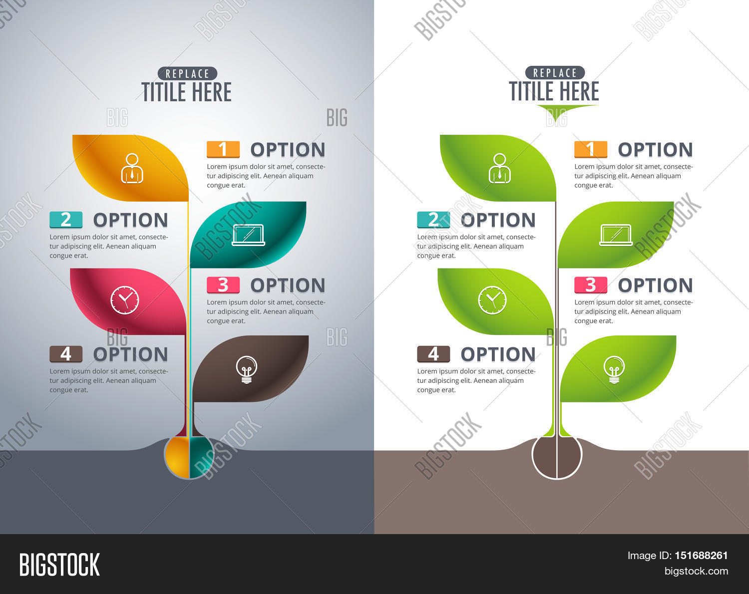 Infographic Tree Vector & Photo (Free Trial) | Bigstock