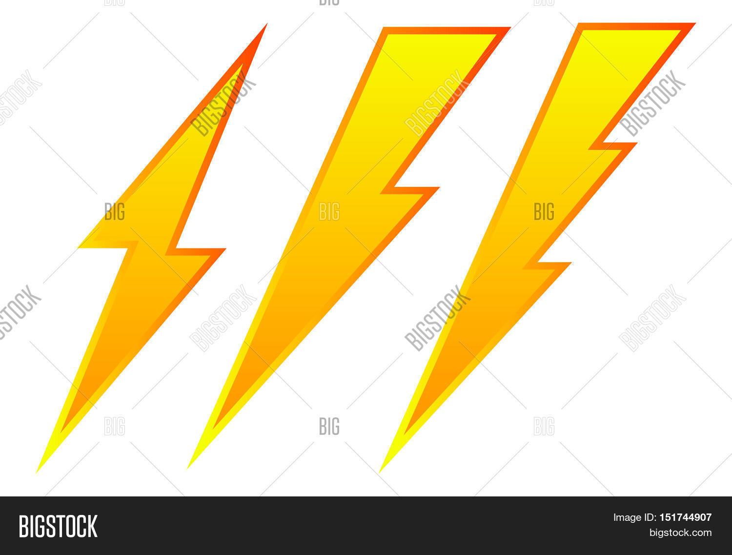 Set 3 Lighting Bolt, Vector & Photo (Free Trial) | Bigstock