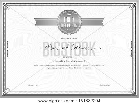 Certificate Template Vector & Photo (Free Trial) | Bigstock