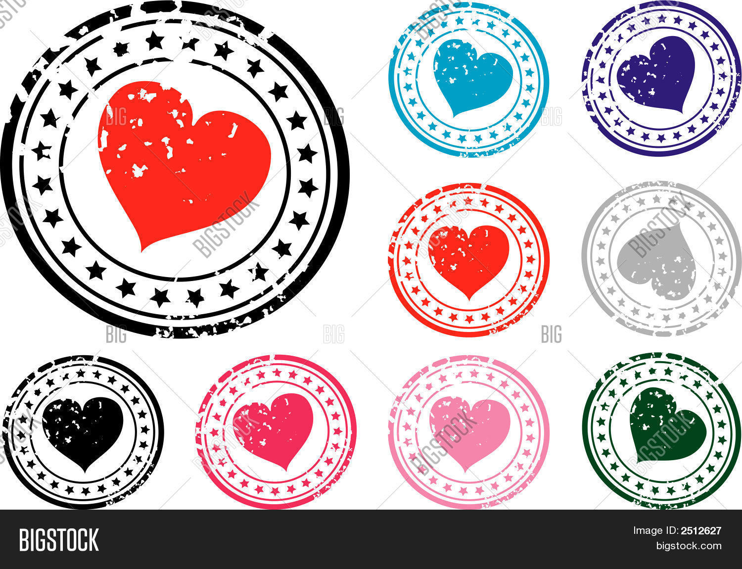Stamp Image Heart Vector & Photo (Free Trial) | Bigstock