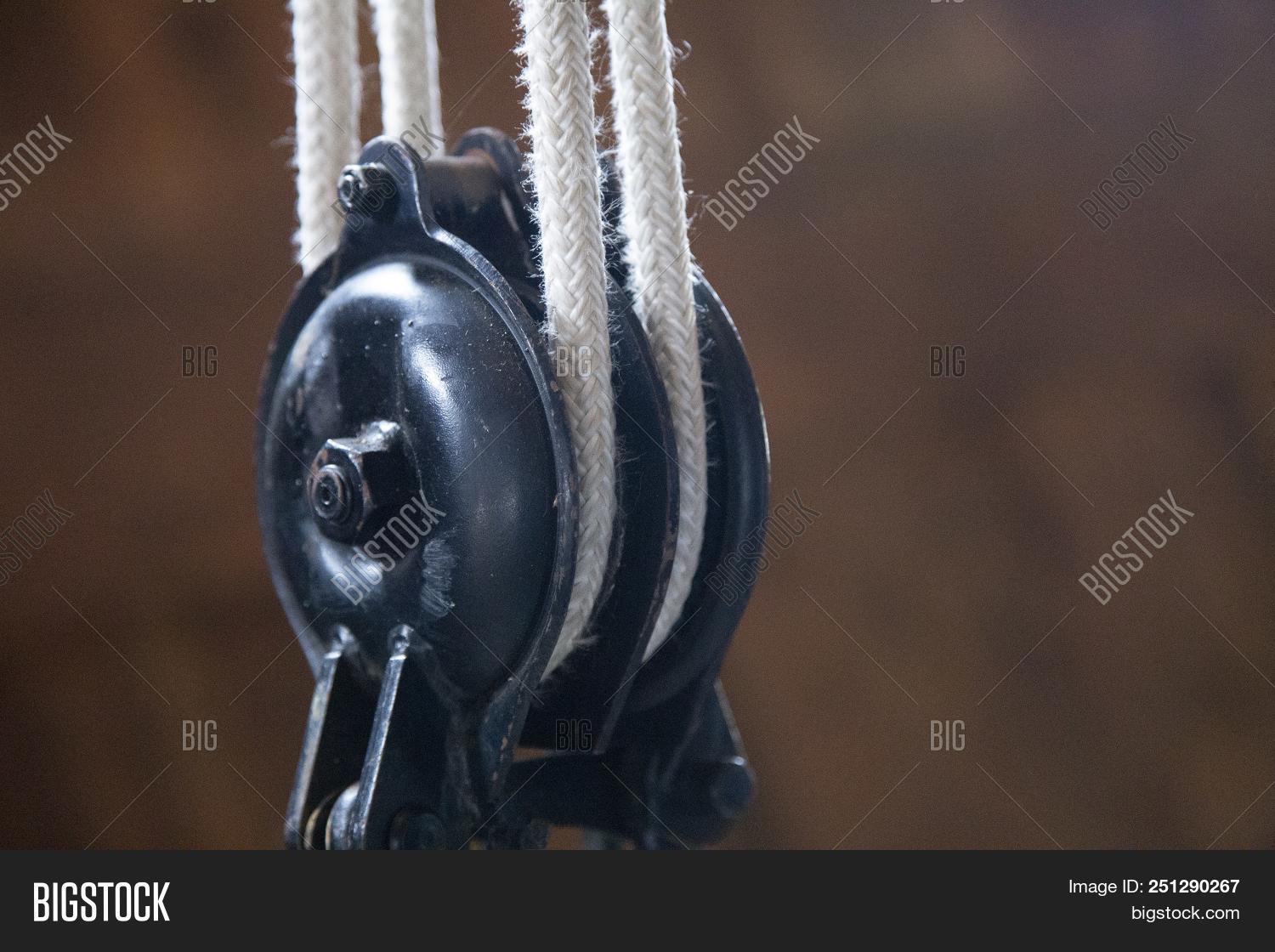 Metal Pulley 2 Ropes Image & Photo (Free Trial) | Bigstock