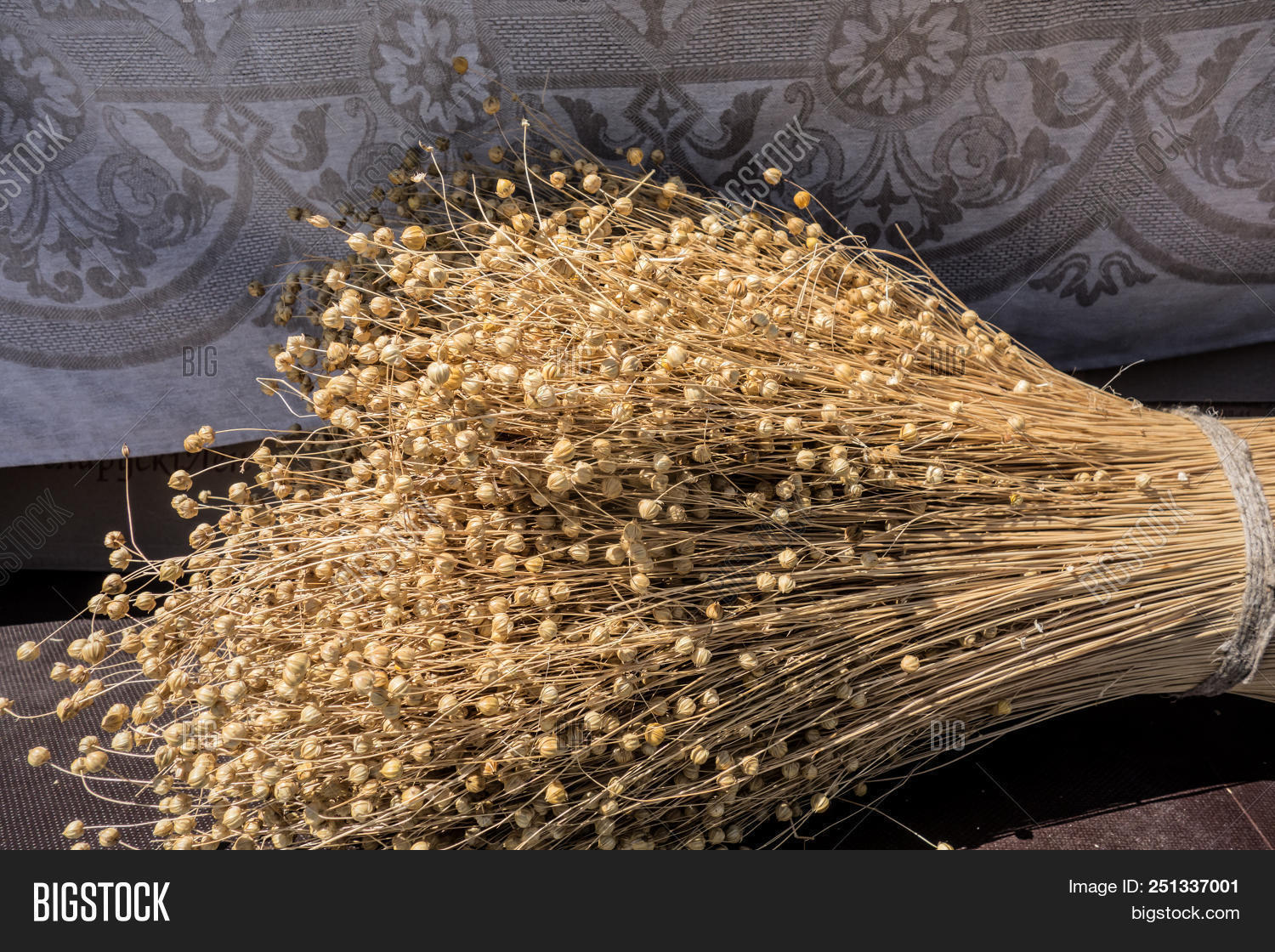 Bunch Dry Flax On Image & Photo (Free Trial) | Bigstock