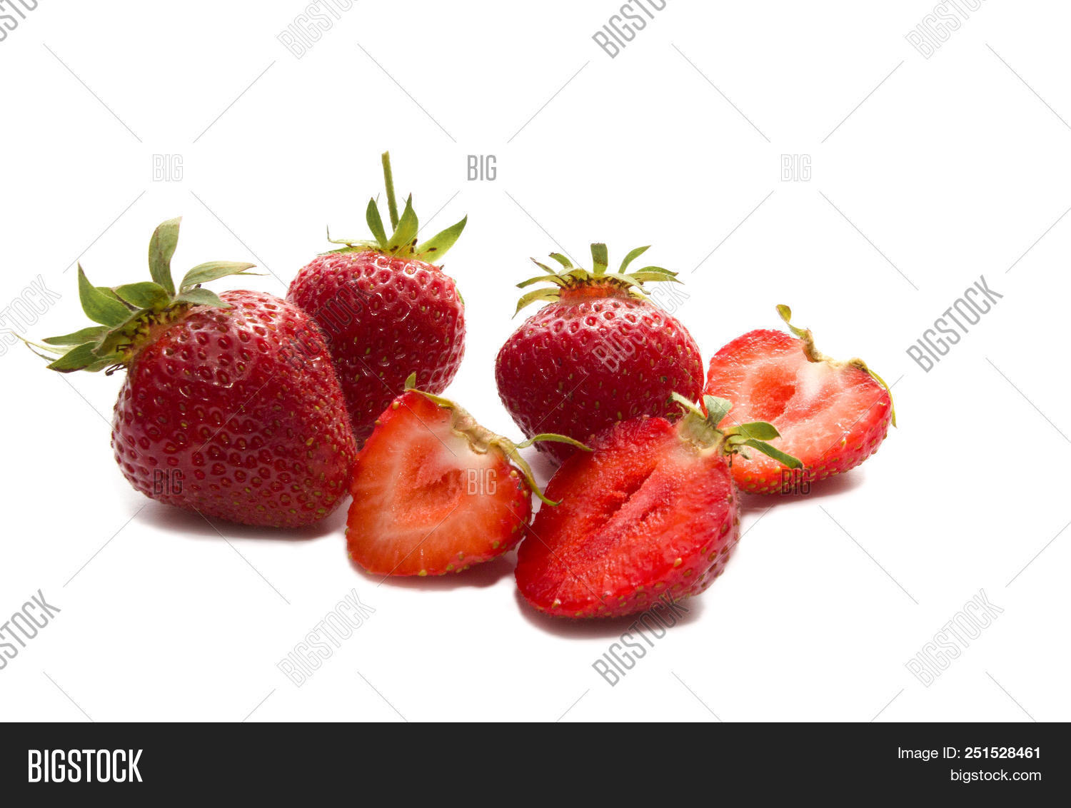 Strawberry Sliced Half Image & Photo (Free Trial) | Bigstock