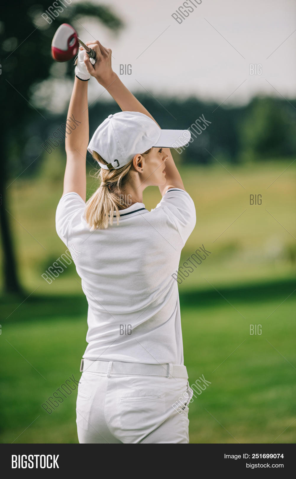 Back View Female Golf Image & Photo (Free Trial) | Bigstock