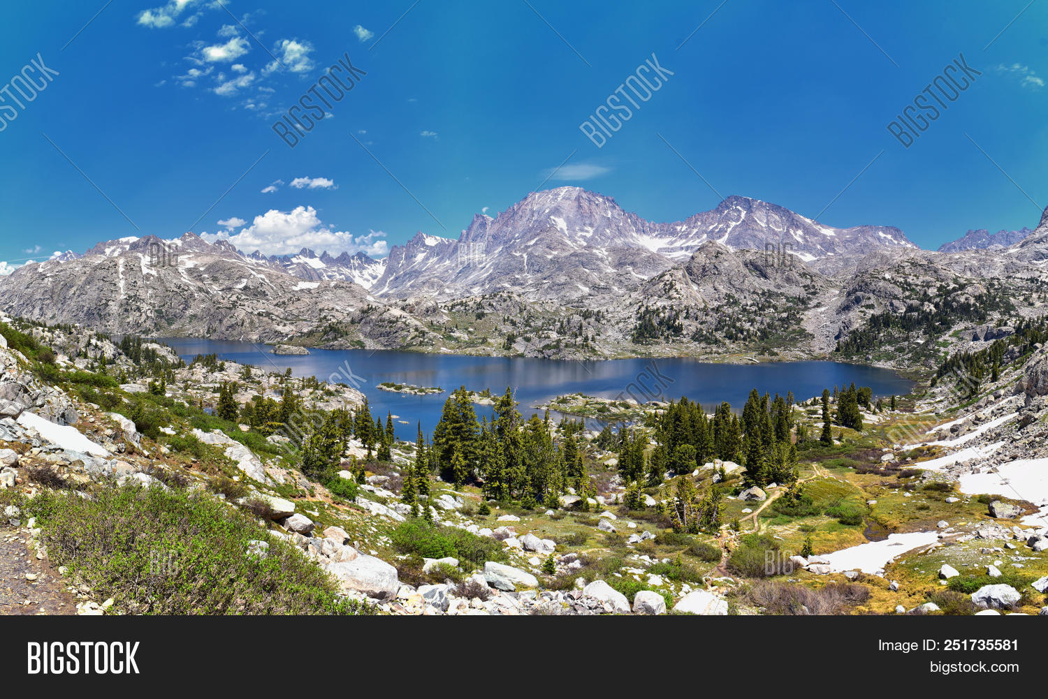 Island Lake Wind River Image & Photo (Free Trial) | Bigstock