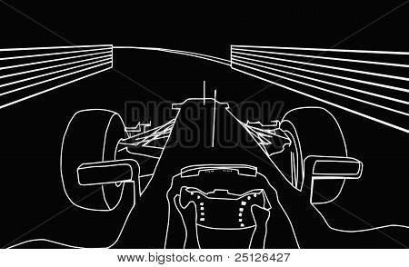 Silhouette F1 Cockpit Vector & Photo (Free Trial) | Bigstock