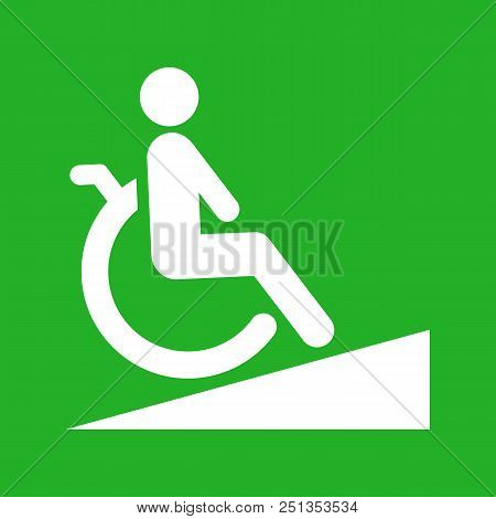 Wheelchair Ramp Sign Vector & Photo (Free Trial) | Bigstock