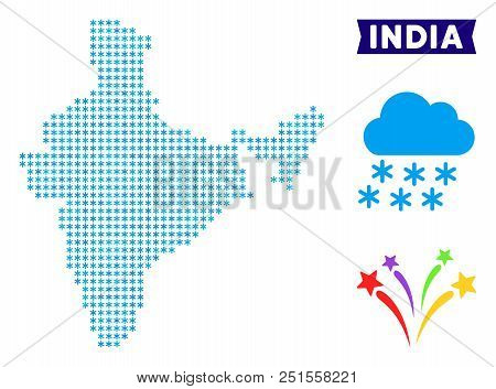 Snowflake India Map. Vector & Photo (Free Trial) | Bigstock