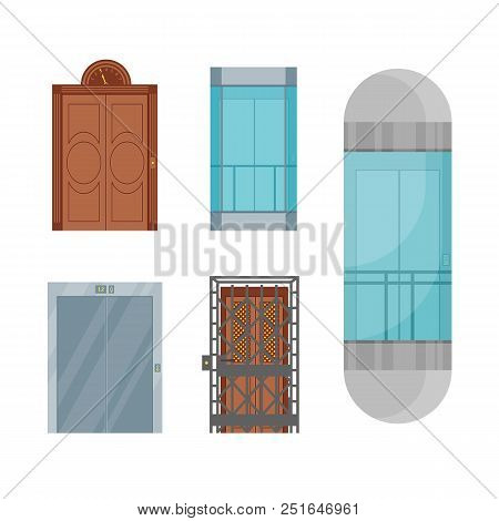 Cartoon Elevators Set Vector & Photo (Free Trial) | Bigstock