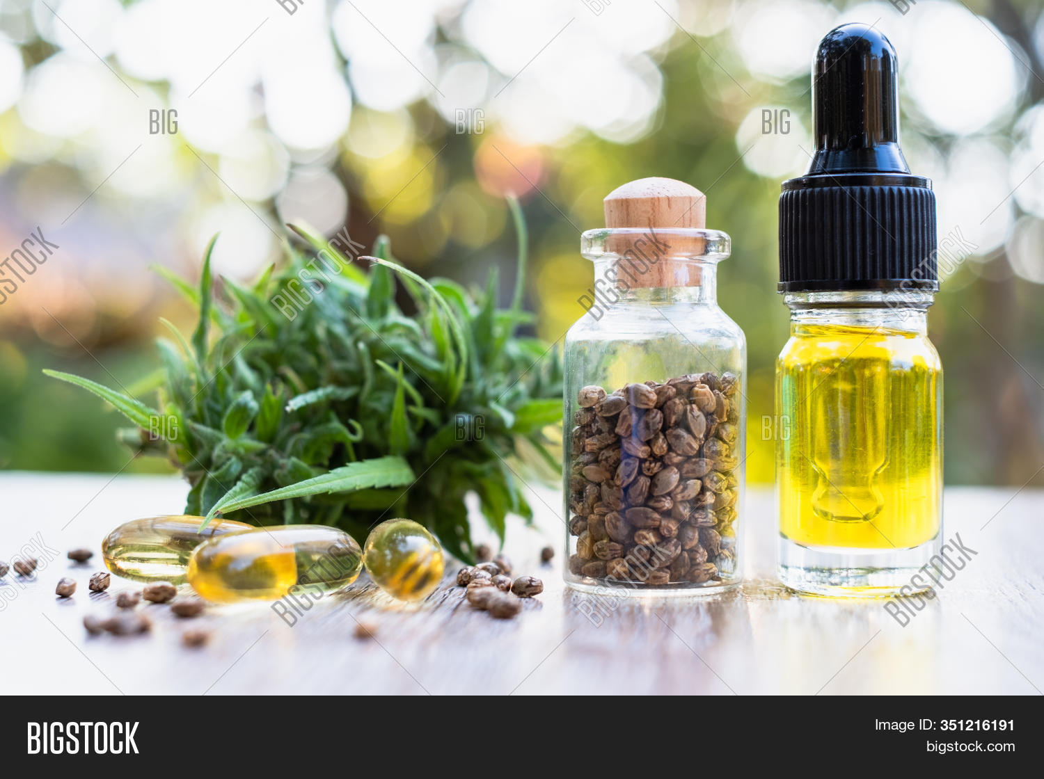 Bottle Hemp Oil, Seeds Image & Photo (Free Trial) | Bigstock