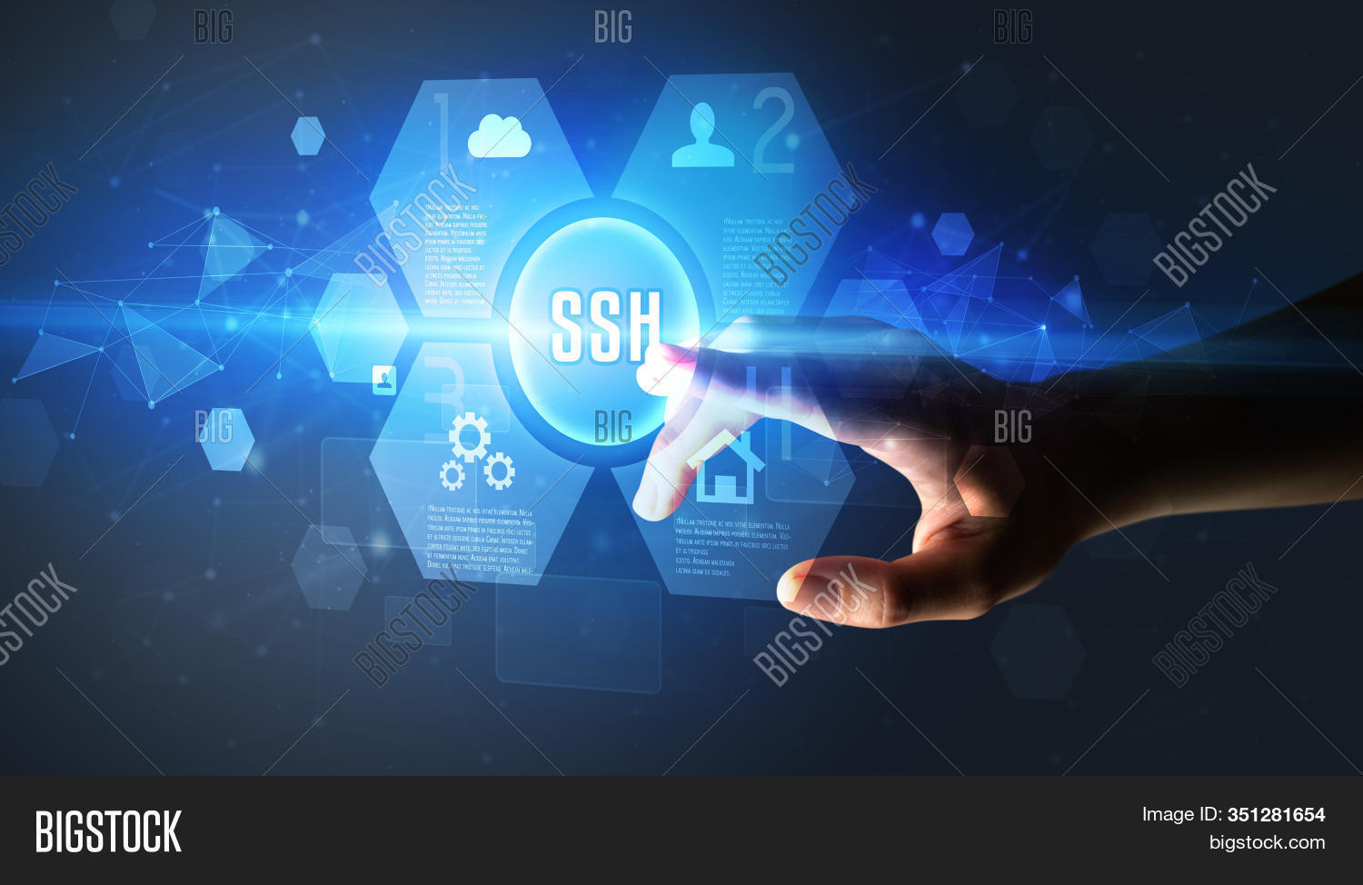 Hand Touching SSH Image & Photo (Free Trial) | Bigstock