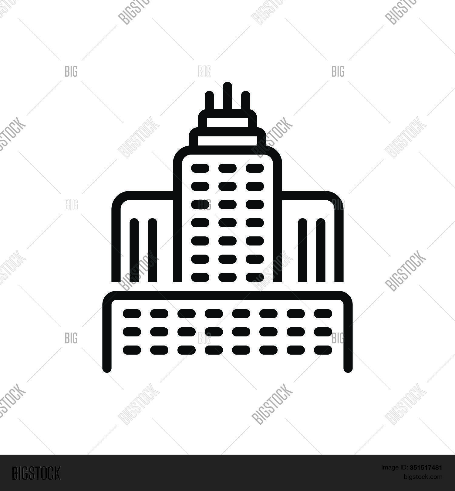 Black Line Icon Urban Vector & Photo (Free Trial) | Bigstock