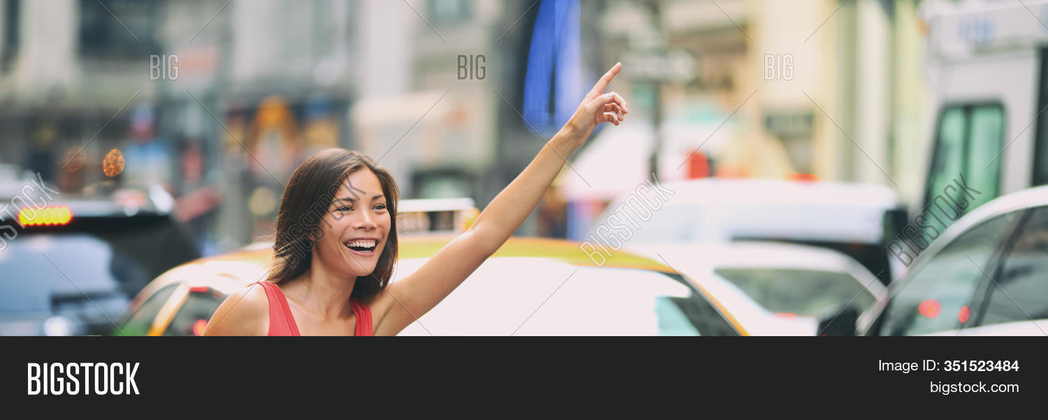 Hailing Taxi Cab Ride Image & Photo (Free Trial) | Bigstock