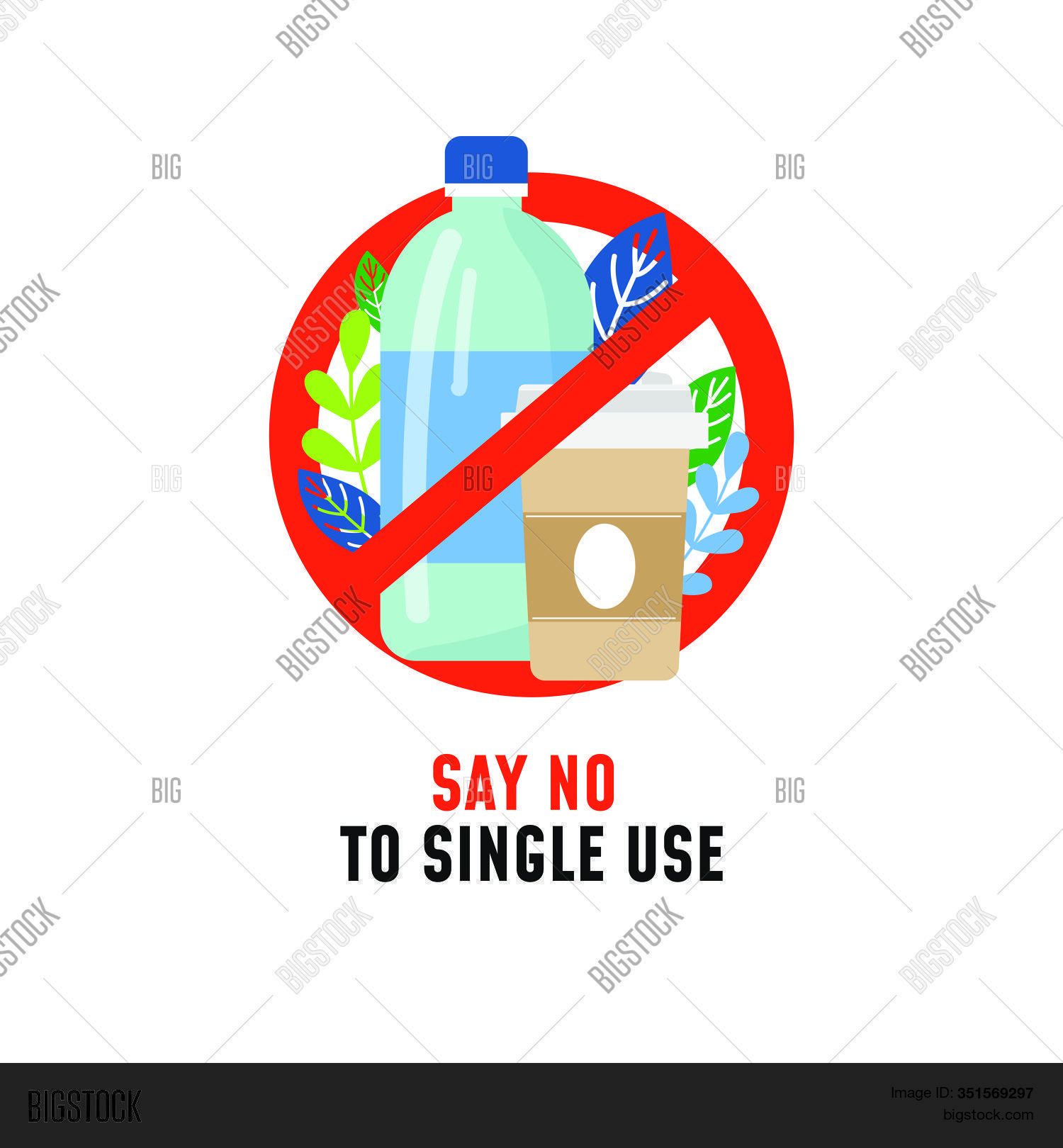 Say No Single Use Vector & Photo (Free Trial) | Bigstock