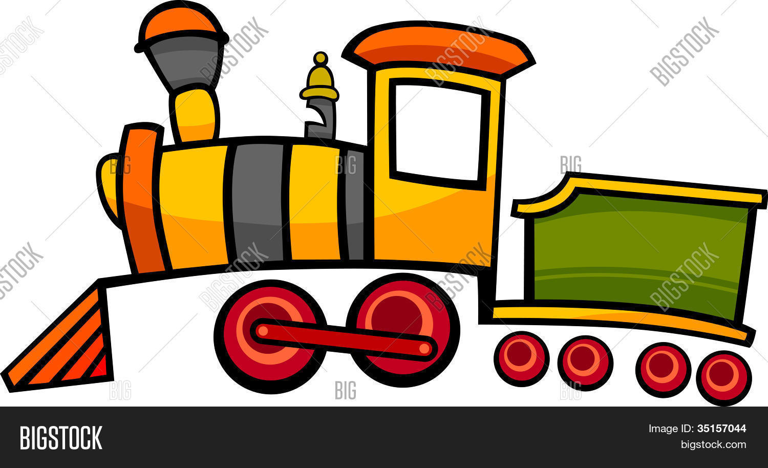 Cartoon Train Vector & Photo (Free Trial) | Bigstock
