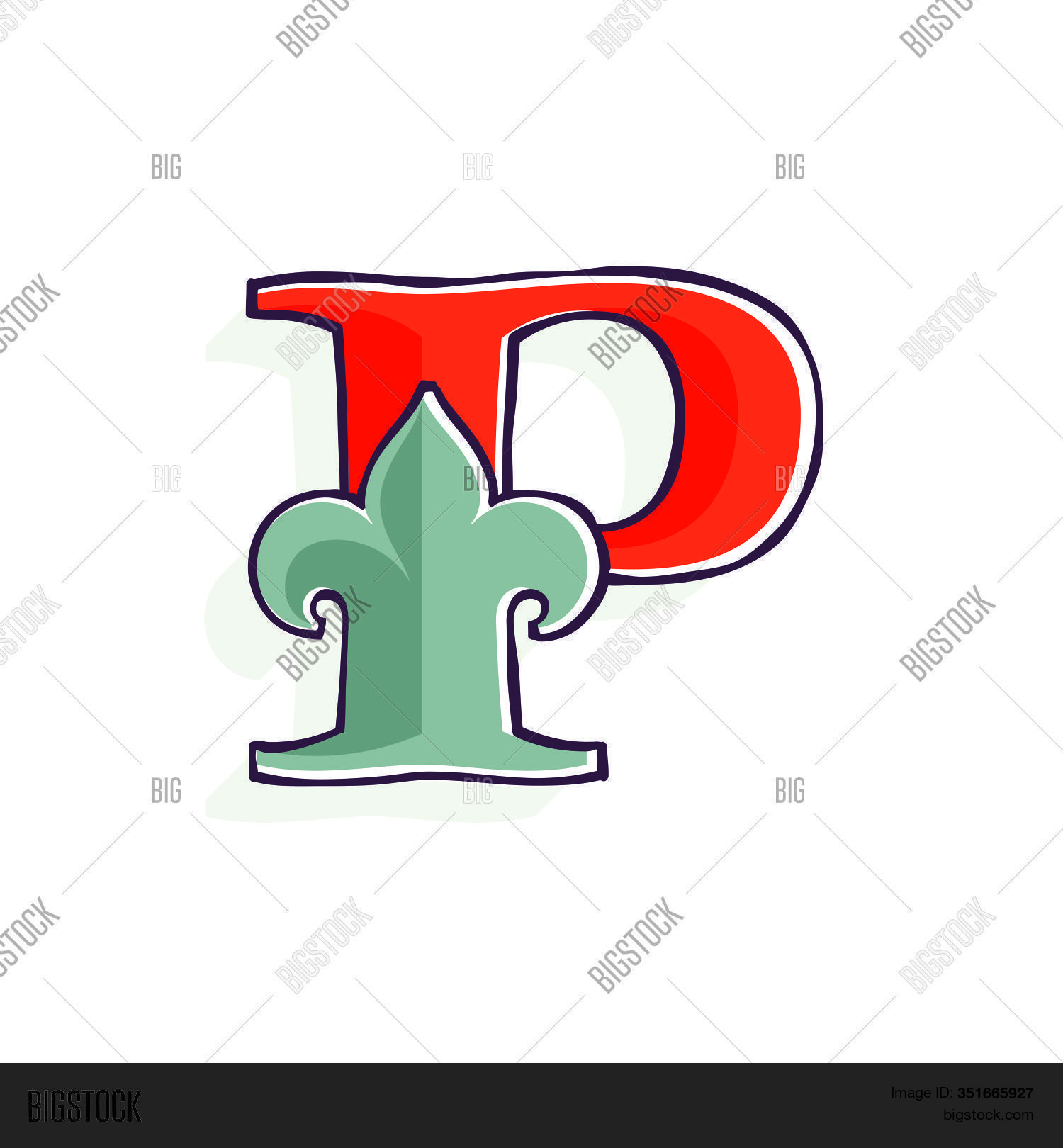 P Letter Logo French Vector & Photo (Free Trial) | Bigstock