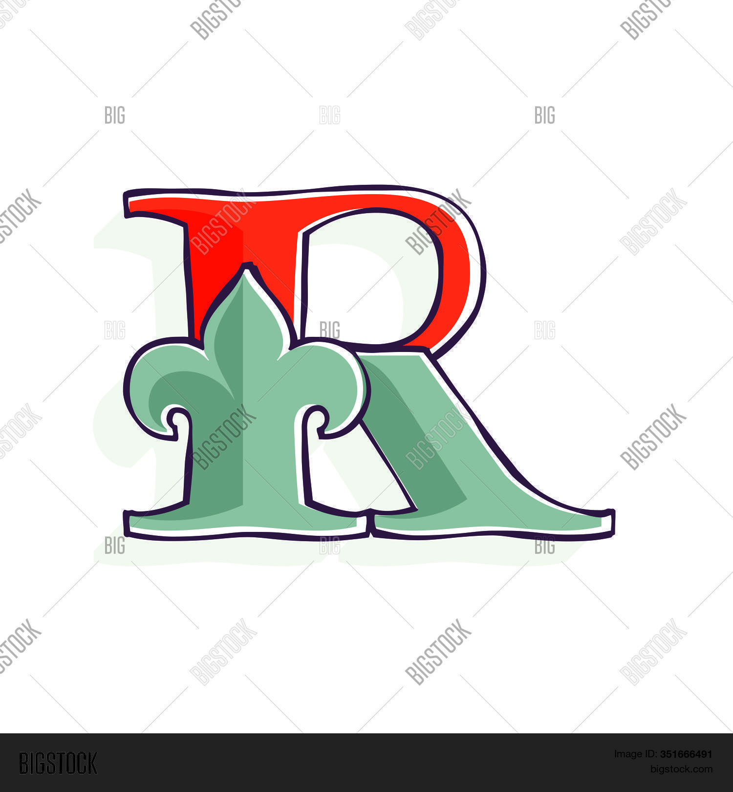 R Letter Logo French Vector & Photo (Free Trial) | Bigstock