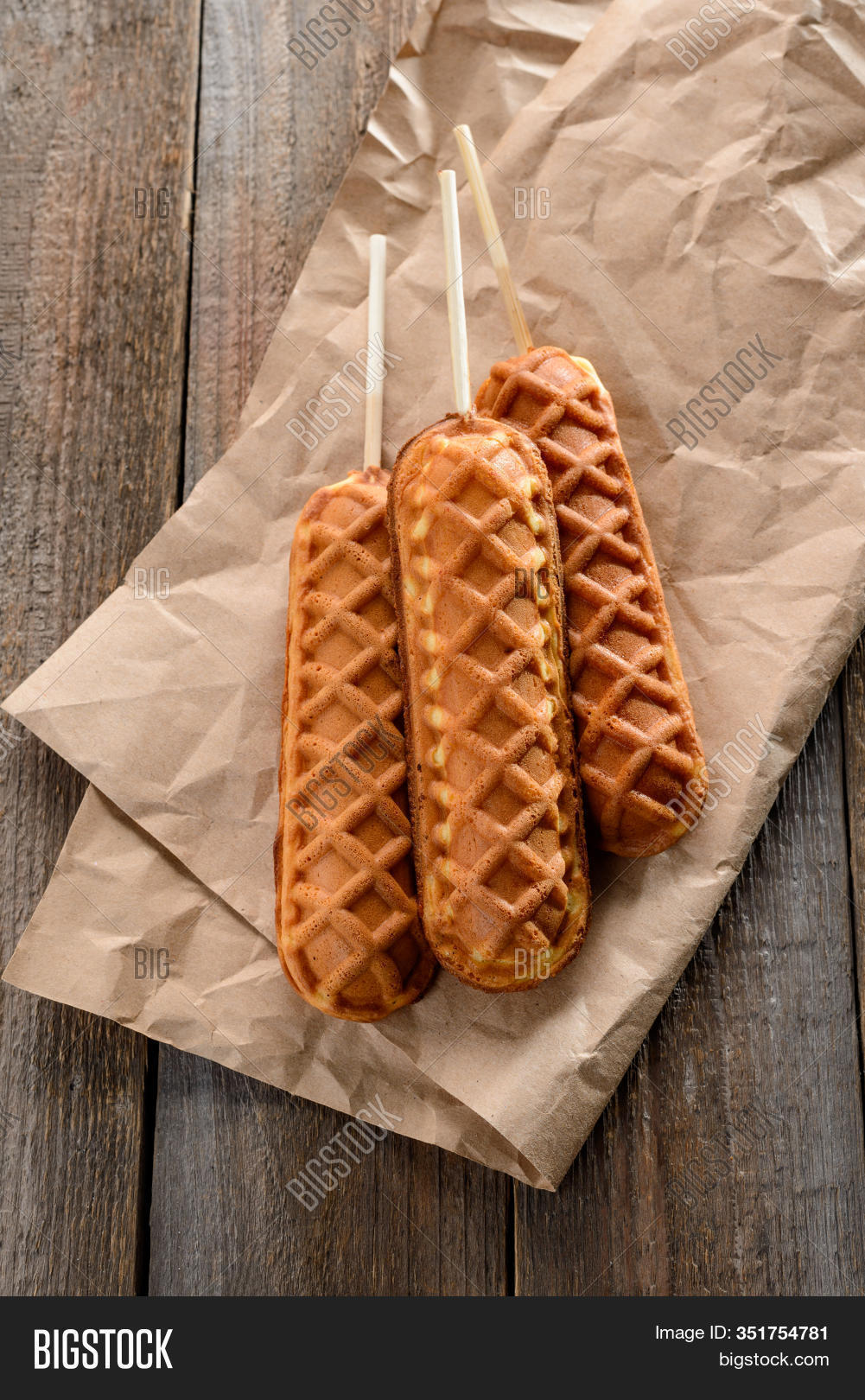 Top View On Waffle Image & Photo (Free Trial) | Bigstock