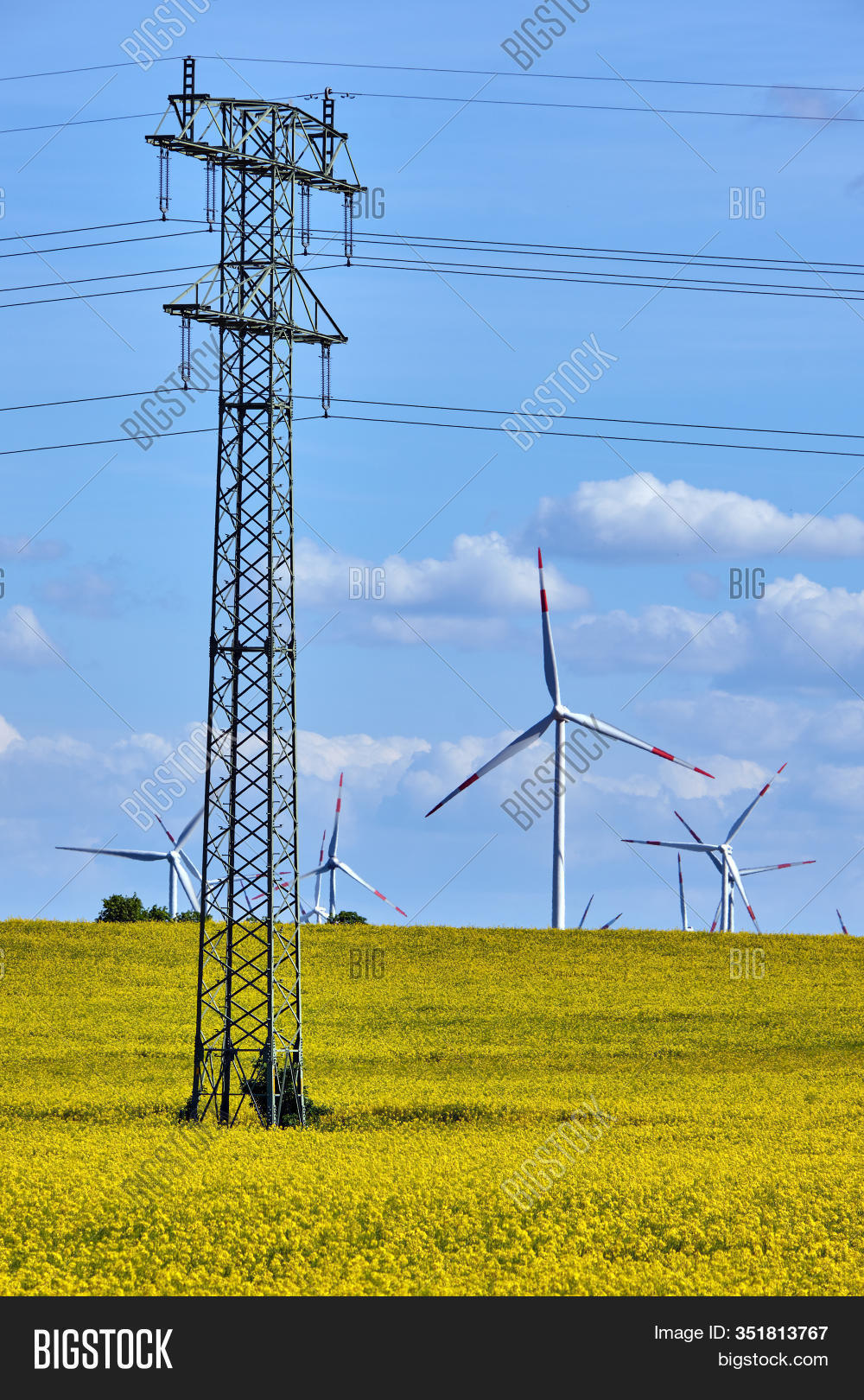 Power Lines Pylon Wind Image & Photo (Free Trial) | Bigstock