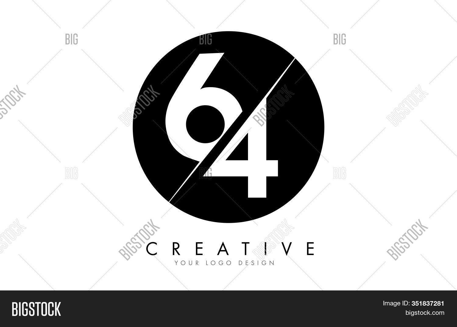 64 6 4 Number Logo Vector & Photo (Free Trial) | Bigstock
