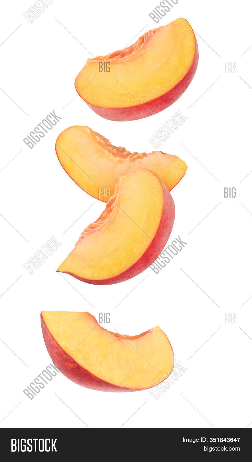 Isolated Peach Slices Image & Photo (Free Trial) | Bigstock