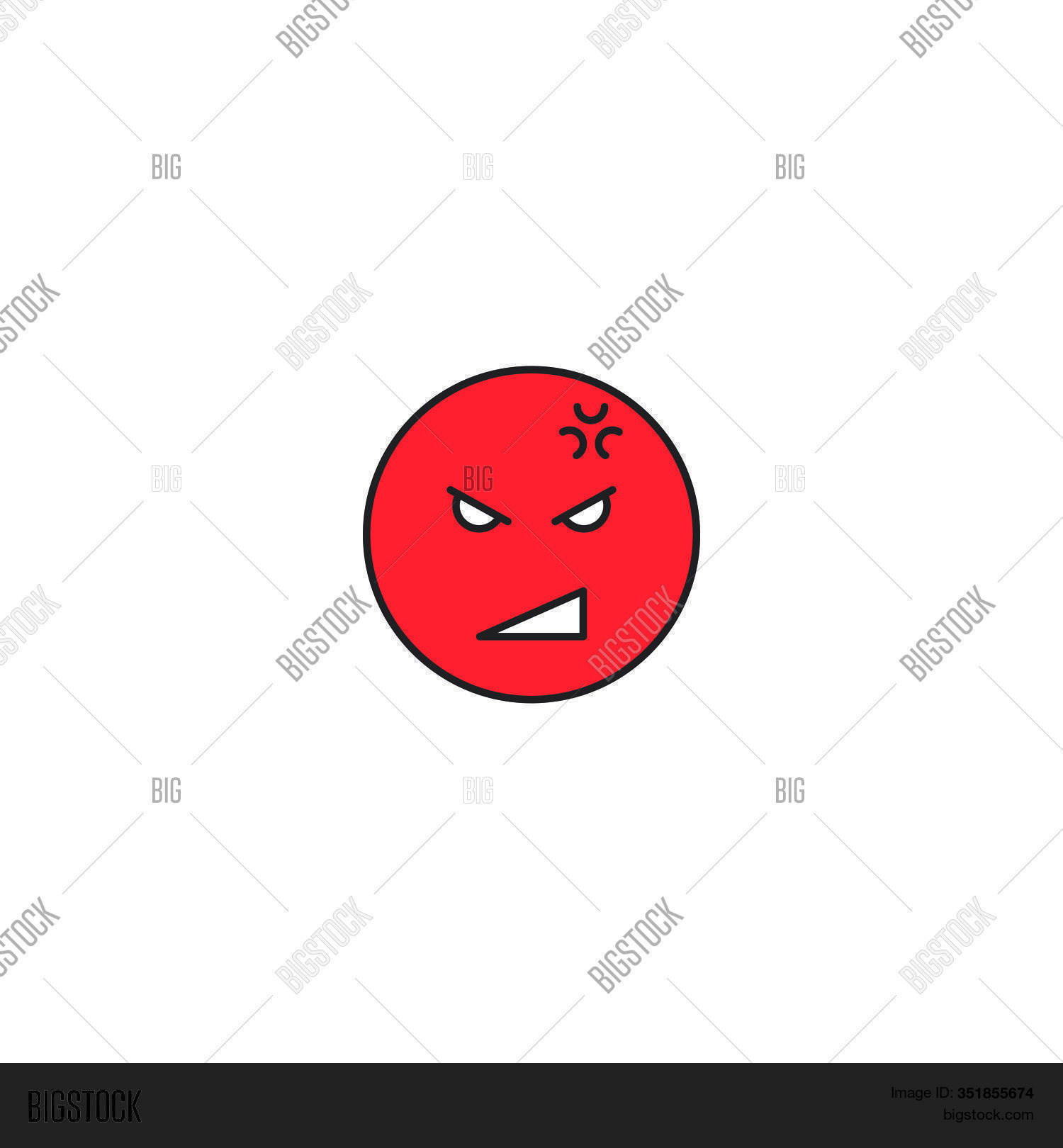 Angry Face Emoji Vector & Photo (Free Trial) | Bigstock