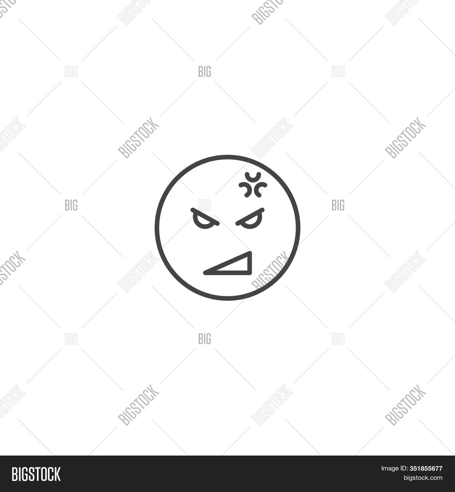 Angry Face Emoji Vector & Photo (Free Trial) | Bigstock