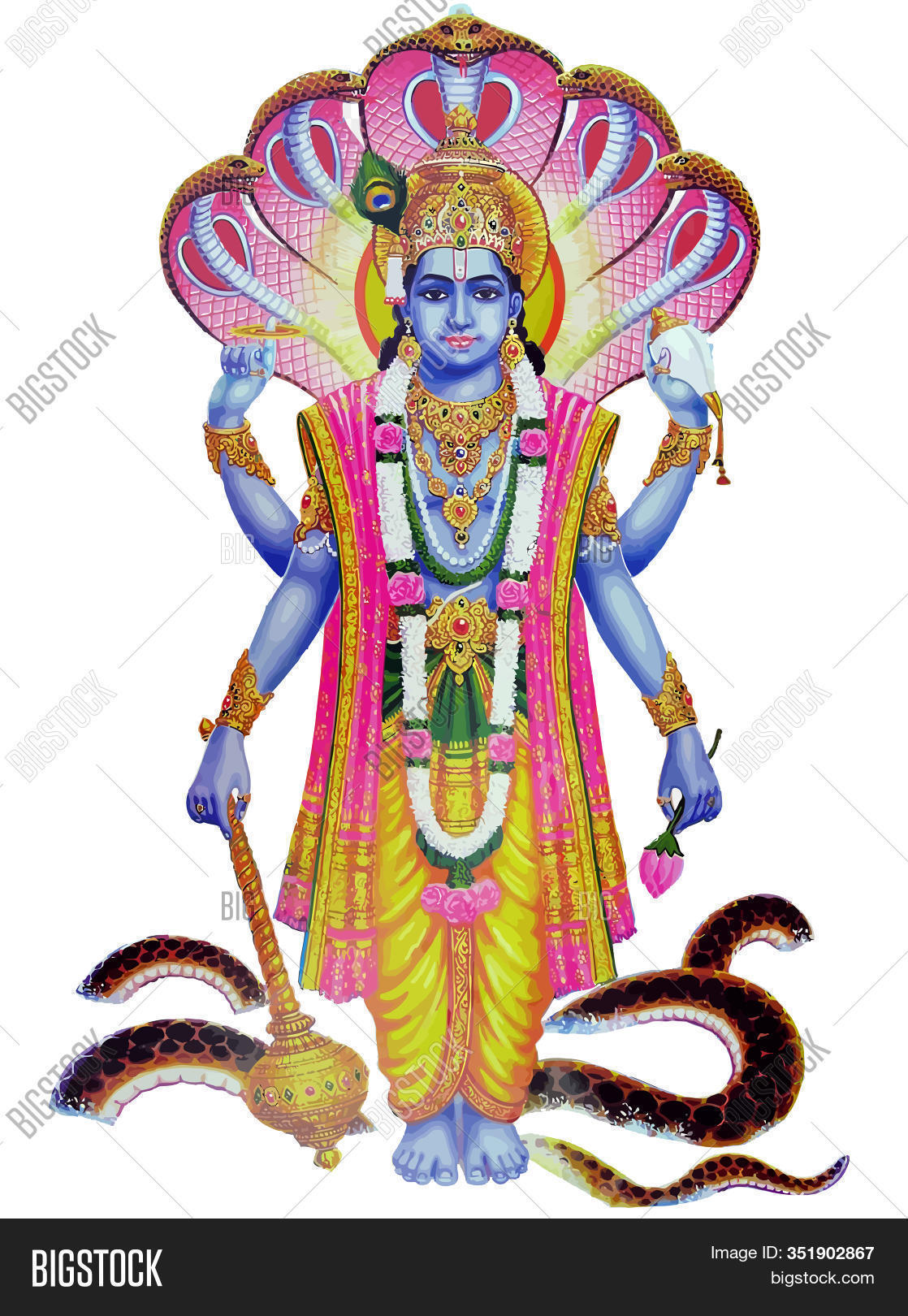Lord Vishnu Krishna Image & Photo (Free Trial) | Bigstock
