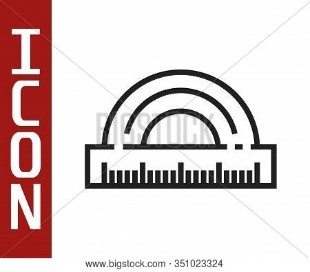 Black Line Protractor Vector & Photo (Free Trial) | Bigstock