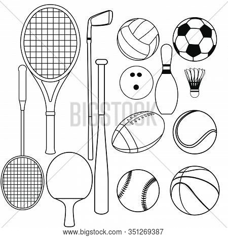 Set Sport Balls Vector & Photo (Free Trial) | Bigstock