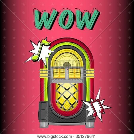 Neon Jukebox Comic Vector & Photo (Free Trial) | Bigstock