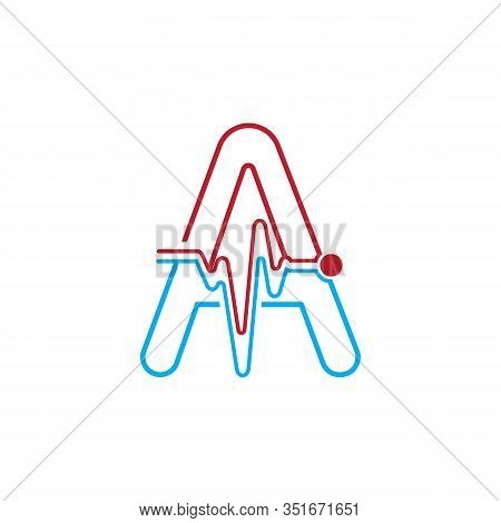 Letter Pulse Line Vector & Photo (Free Trial) | Bigstock
