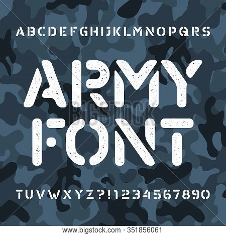 Army Alphabet Font. Vector & Photo (Free Trial) | Bigstock