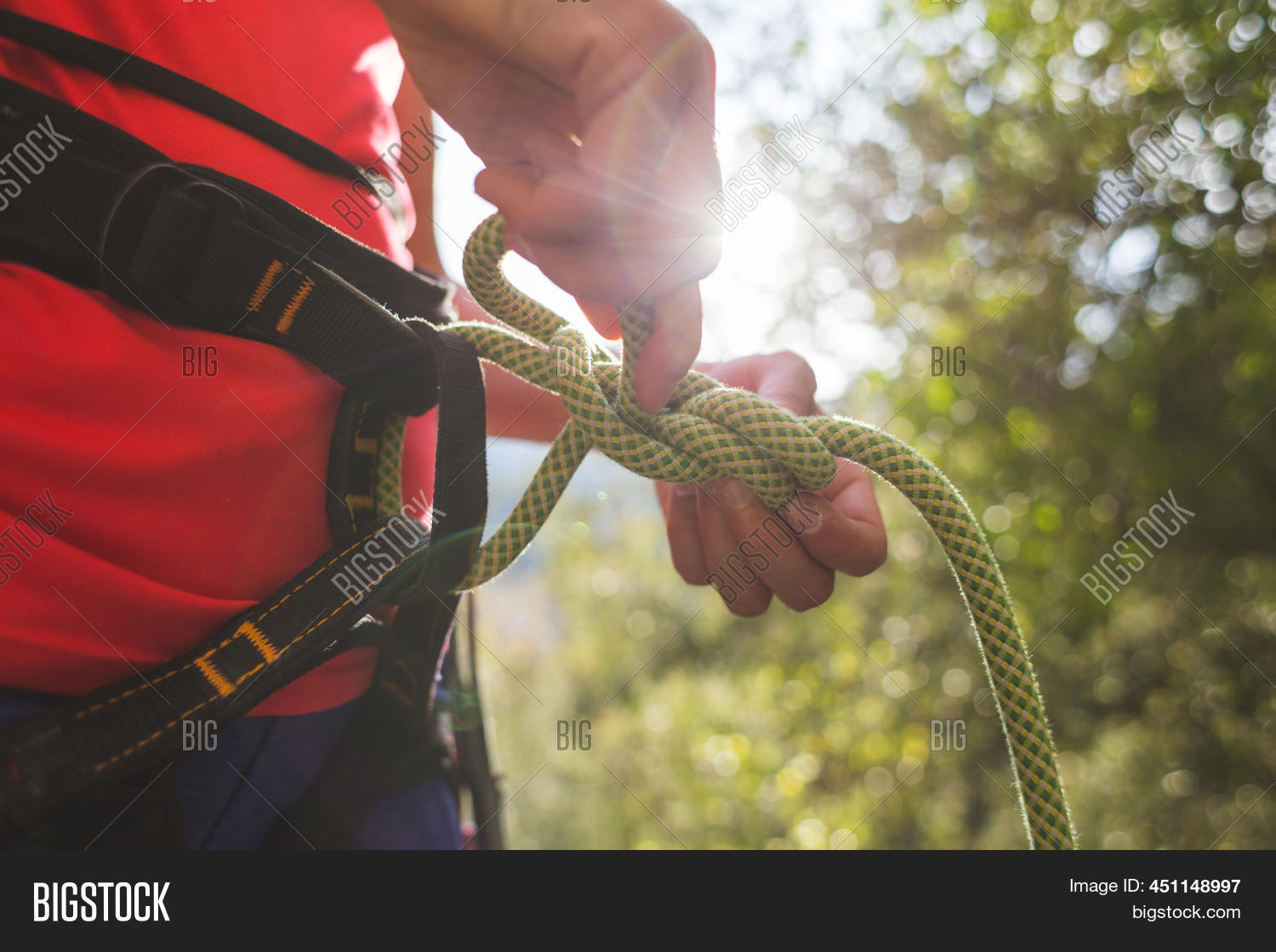 Girl Rock Climber Ties Image & Photo (Free Trial) | Bigstock