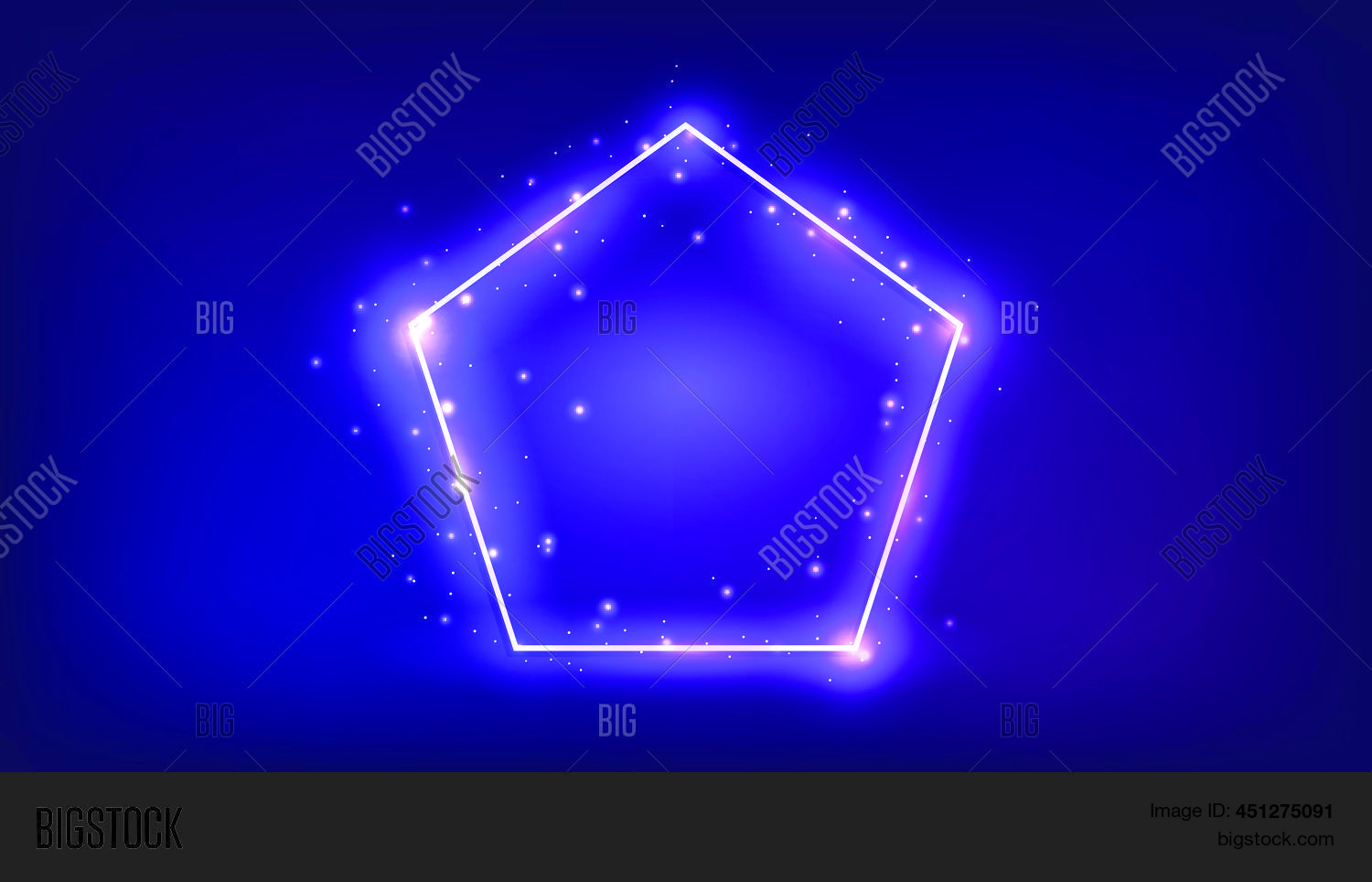 Neon Frame Pentagon Vector & Photo (Free Trial) | Bigstock