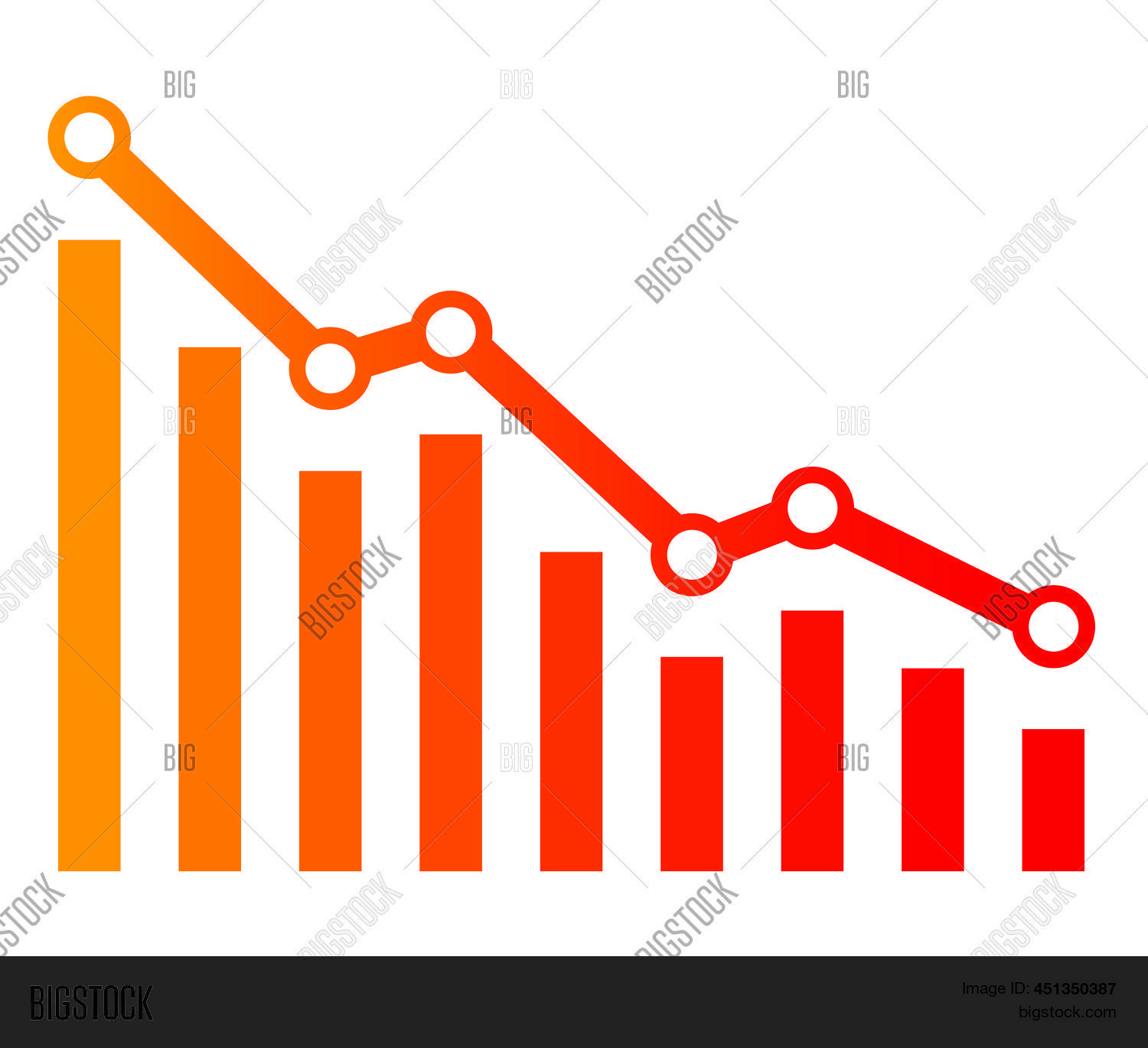 Graph Decrease Report Vector & Photo (Free Trial) | Bigstock
