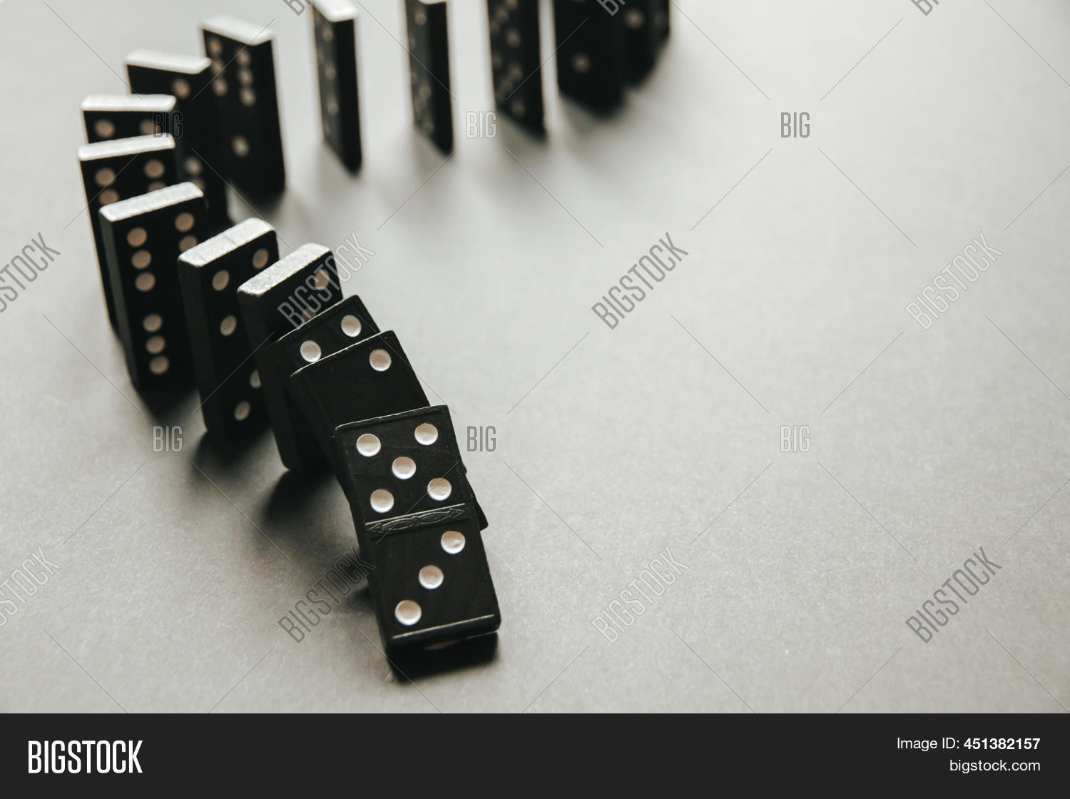 Black Dominoes Chain Image & Photo (Free Trial) | Bigstock
