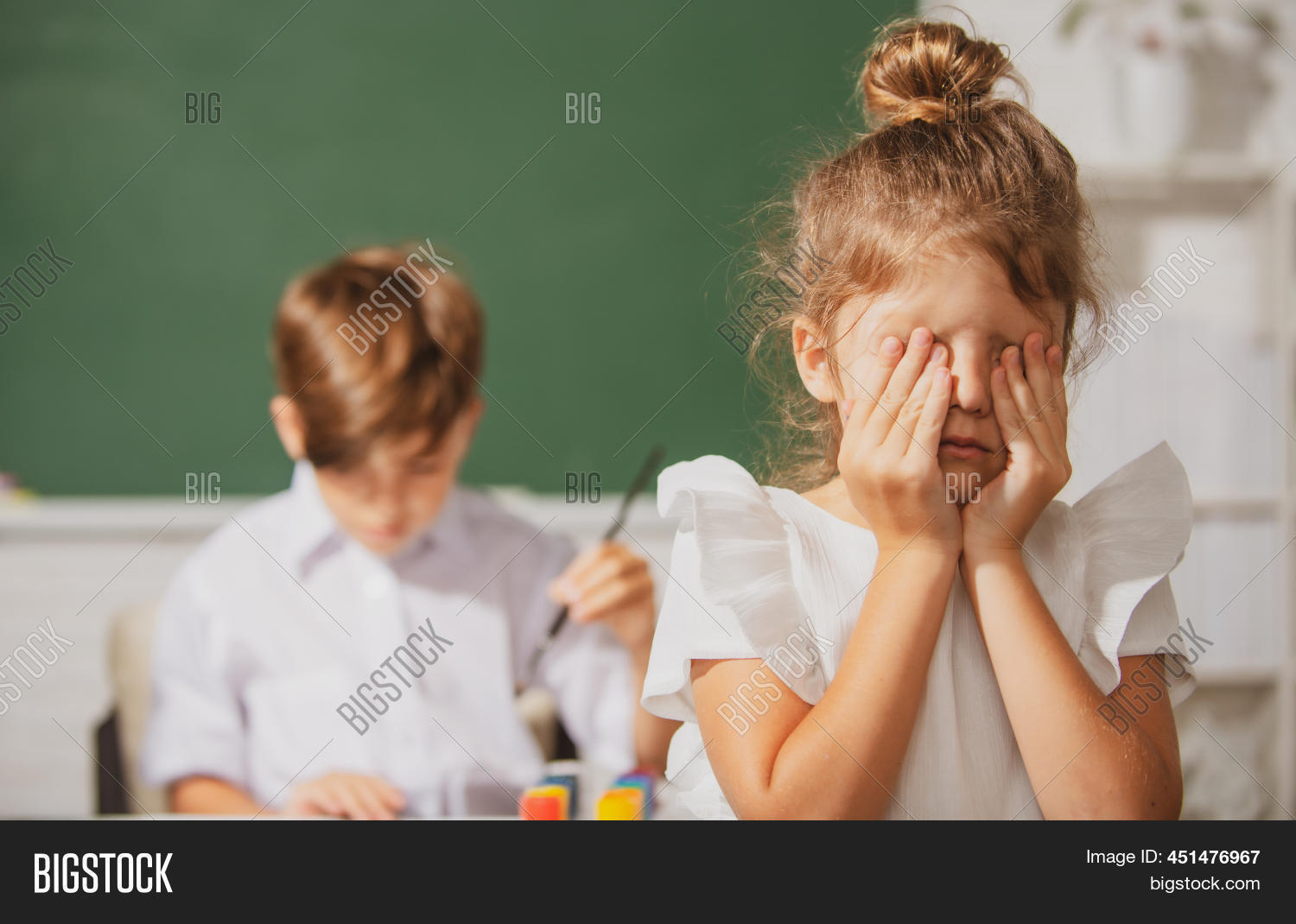 Smart School Girl Cry Image & Photo (Free Trial) | Bigstock