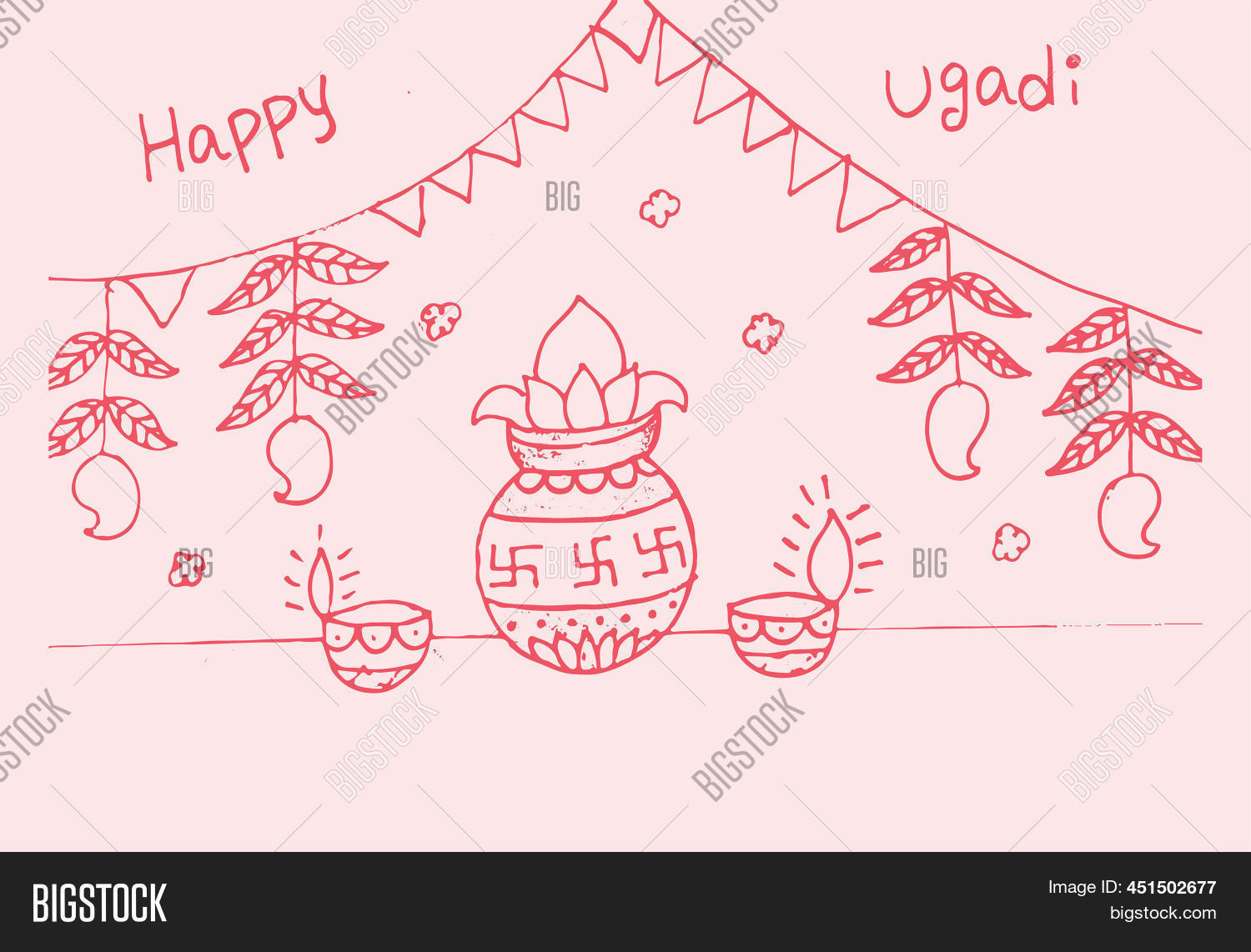 Sketch Ugadi Gudi Image & Photo (Free Trial) | Bigstock