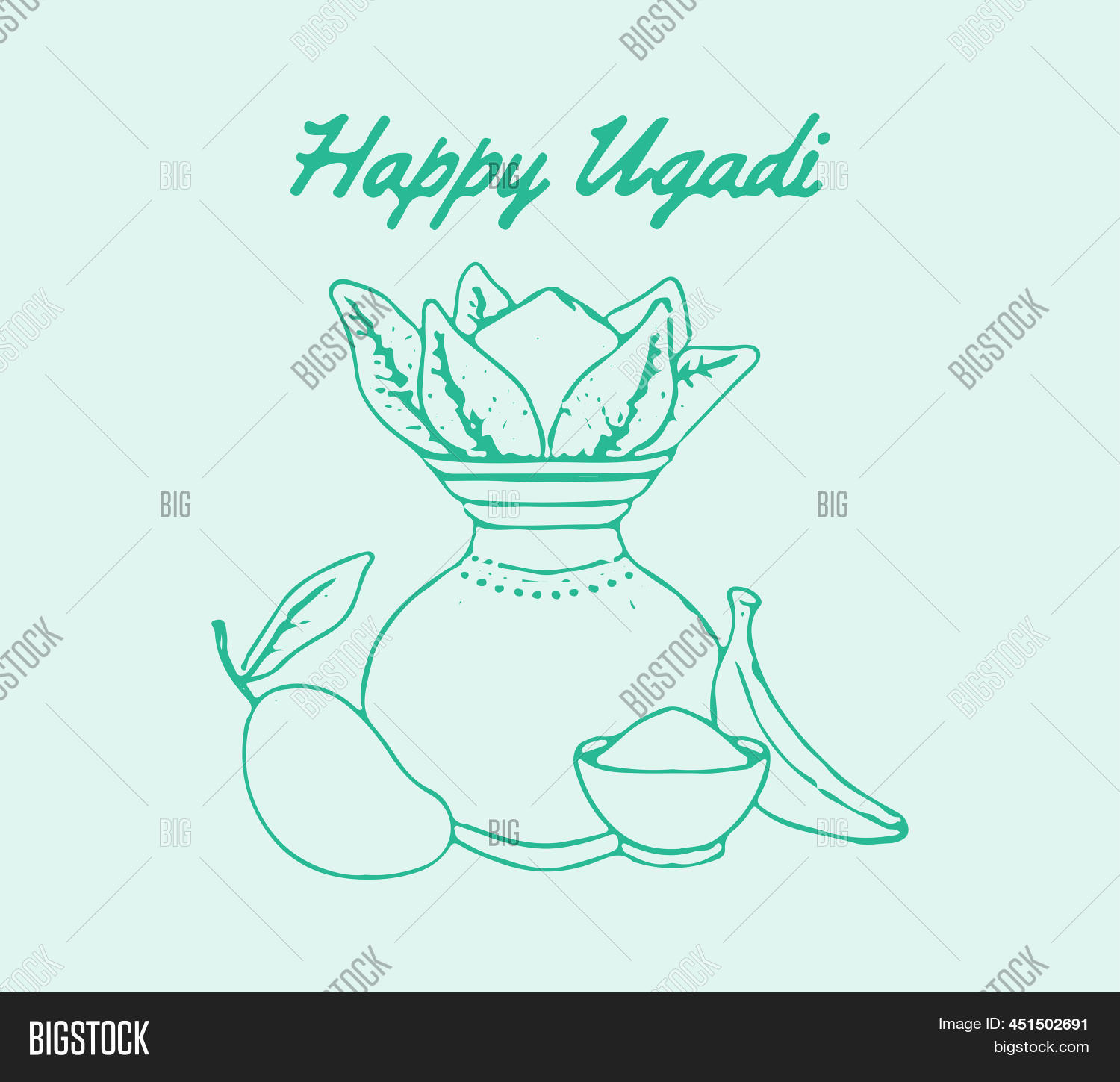 Sketch Ugadi Gudi Image & Photo (Free Trial) | Bigstock