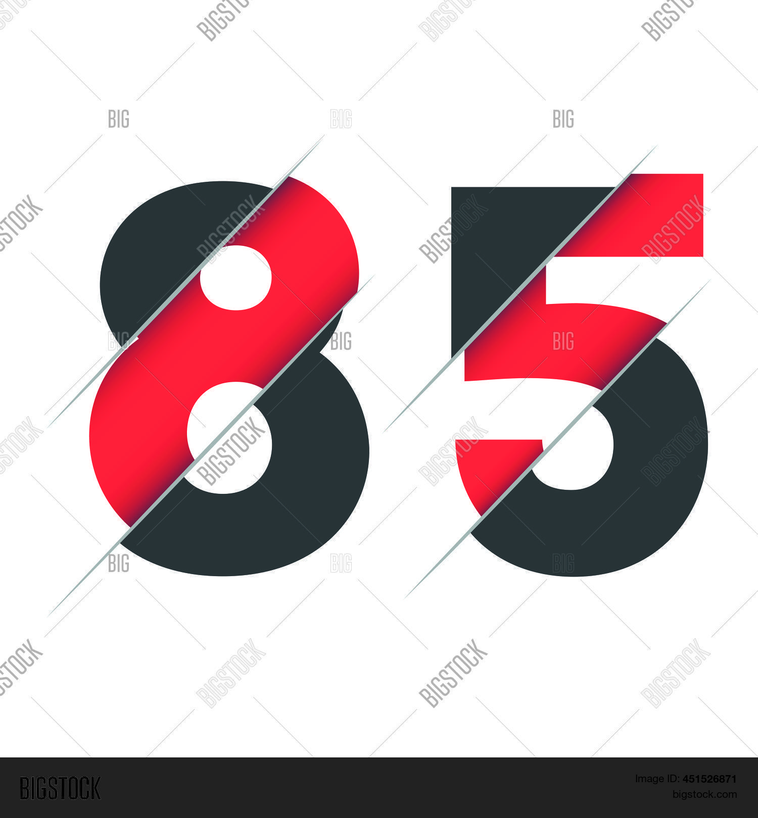 85 8 5 Number Logo Vector & Photo (Free Trial) | Bigstock