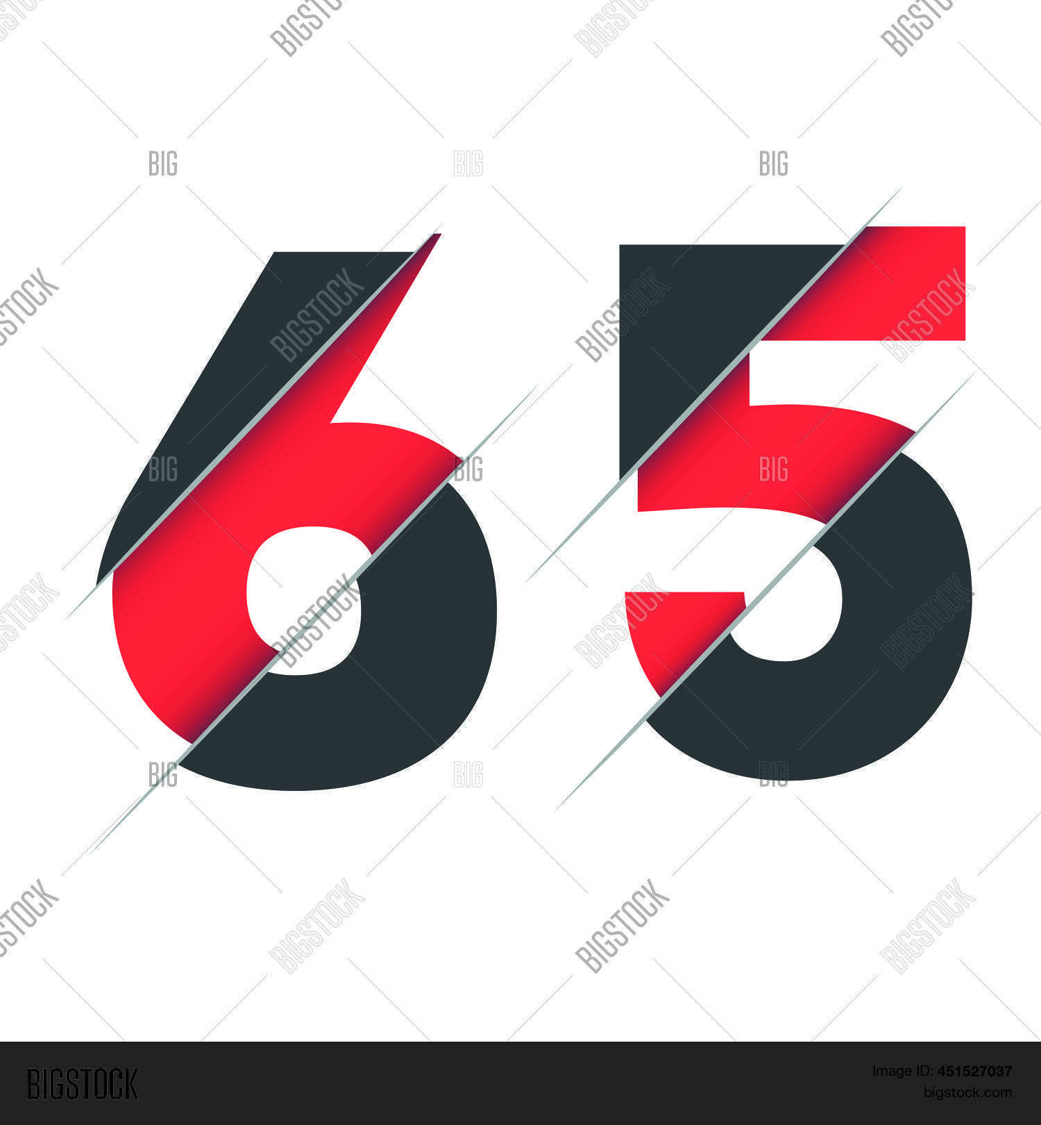 65 6 5 Number Logo Vector & Photo (Free Trial) | Bigstock