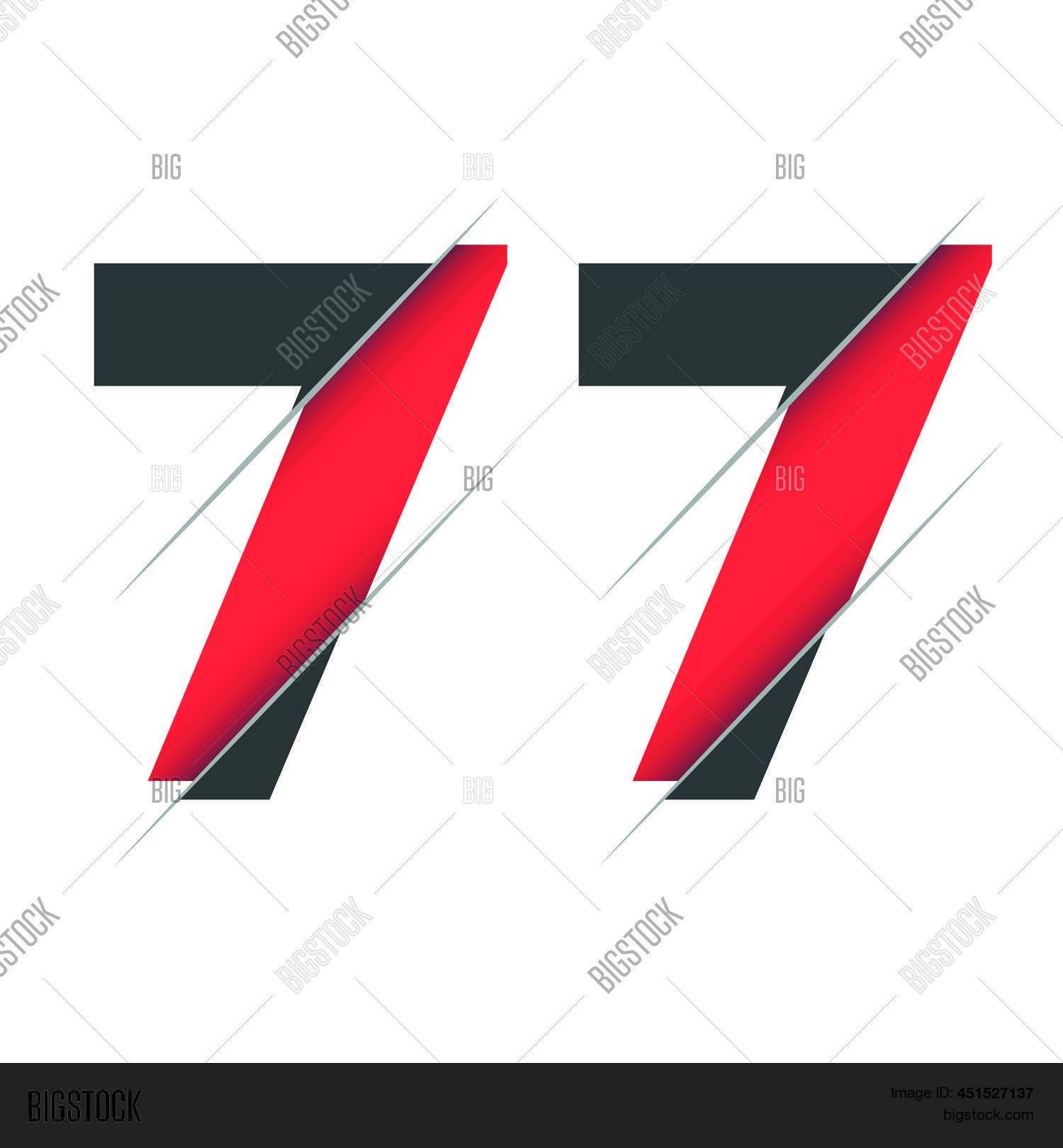 77 7 Number Logo Vector & Photo (Free Trial) | Bigstock