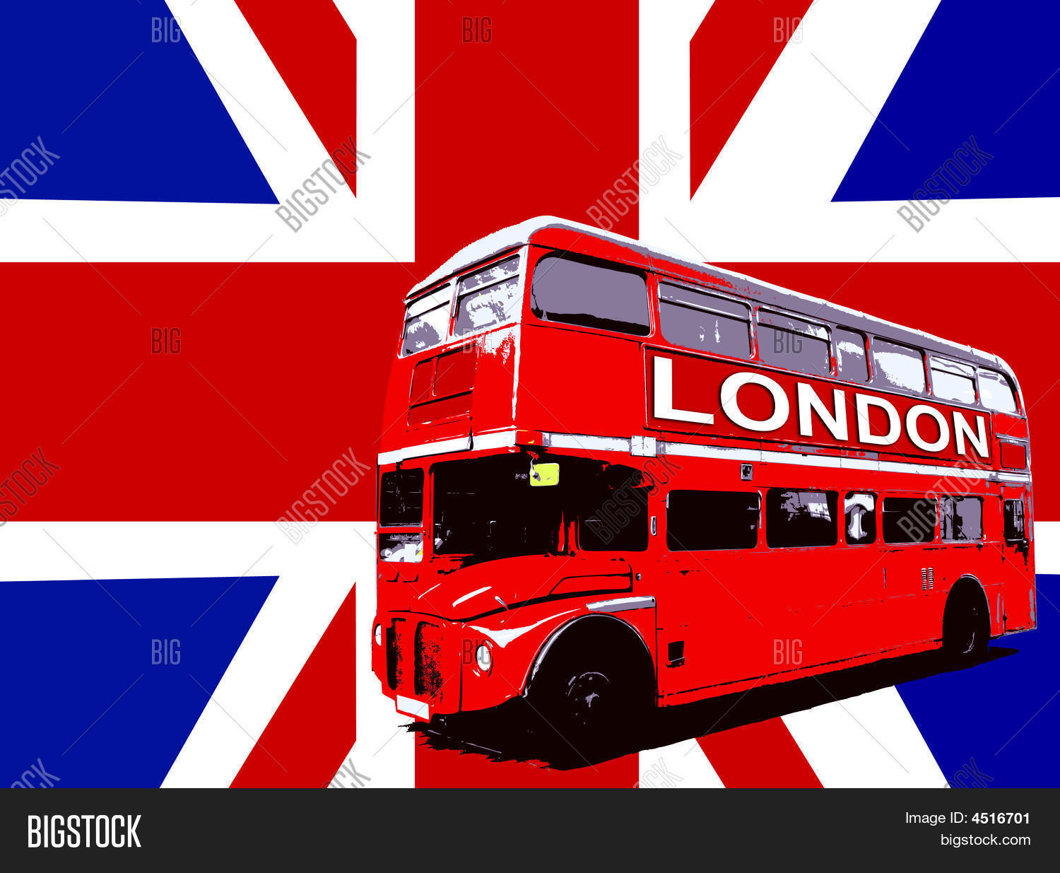 London Bus Uk Flag Image & Photo (Free Trial) | Bigstock