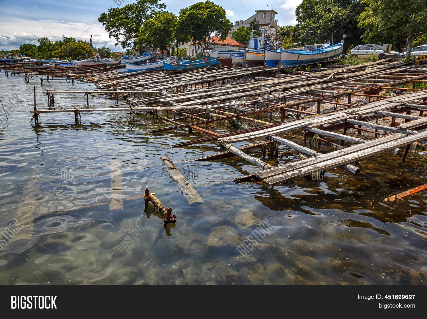 Boat Docks On Slope Image & Photo (Free Trial) | Bigstock