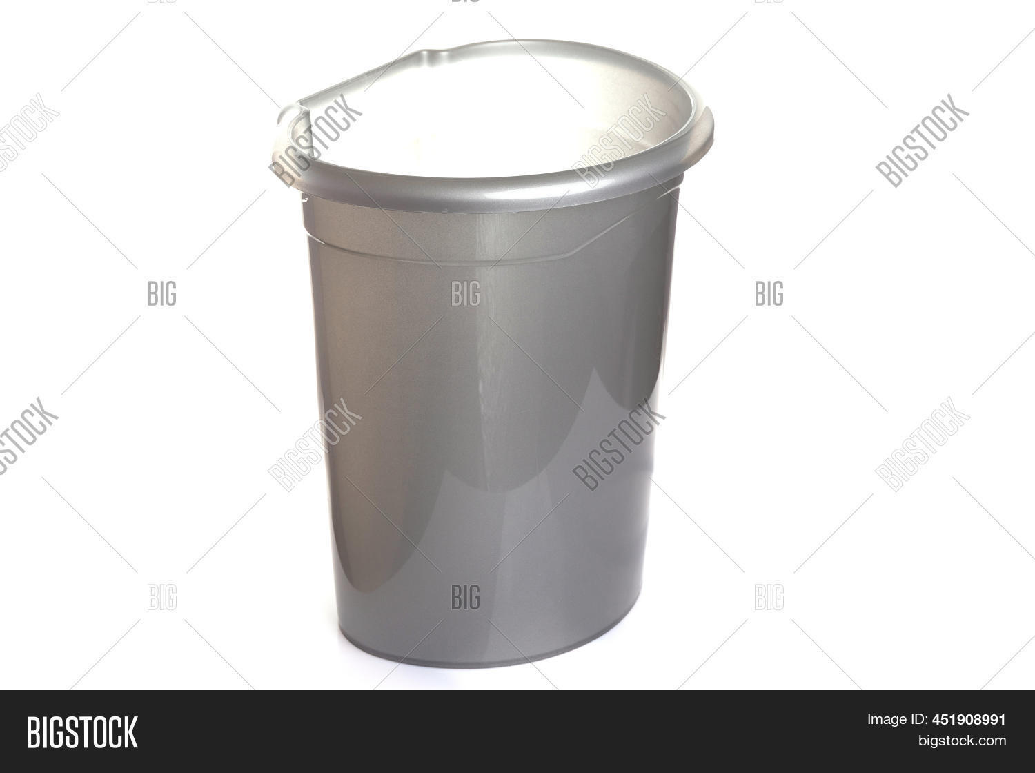 Gray Plastic Trash Can Image & Photo (Free Trial) | Bigstock